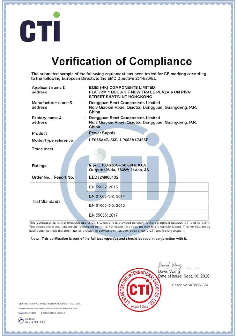 Certification – EMEI Group