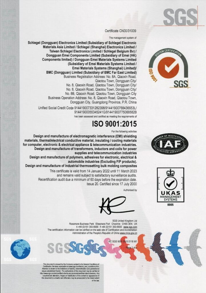 Certification – EMEI Group