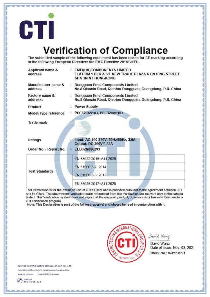 Certification – EMEI Group